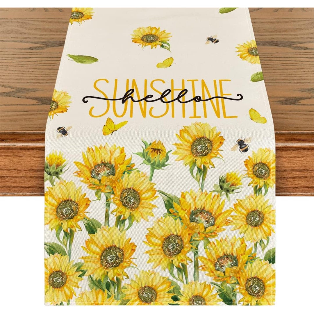 Summer Table Runner Country Sunflower Table Runner Yellow - Etsy