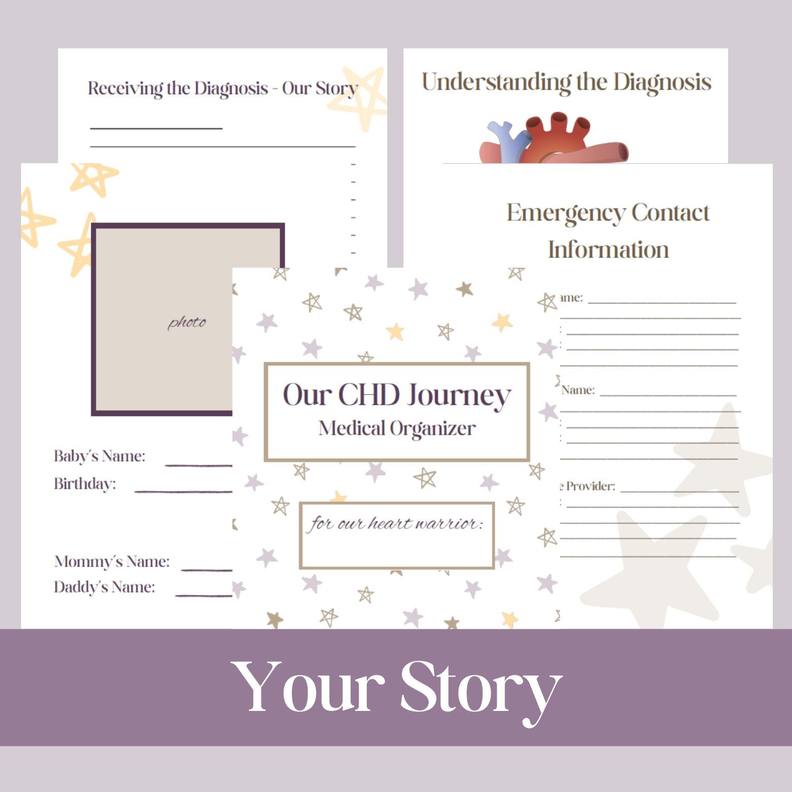 CHD Medical Organizer Binder Congenital Heart Defect Medical Planner ...