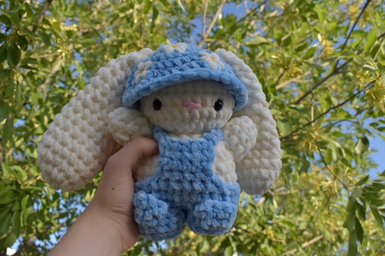 Bunny in Overalls Crochet Bunny Crochet Crochet Plushie - Etsy