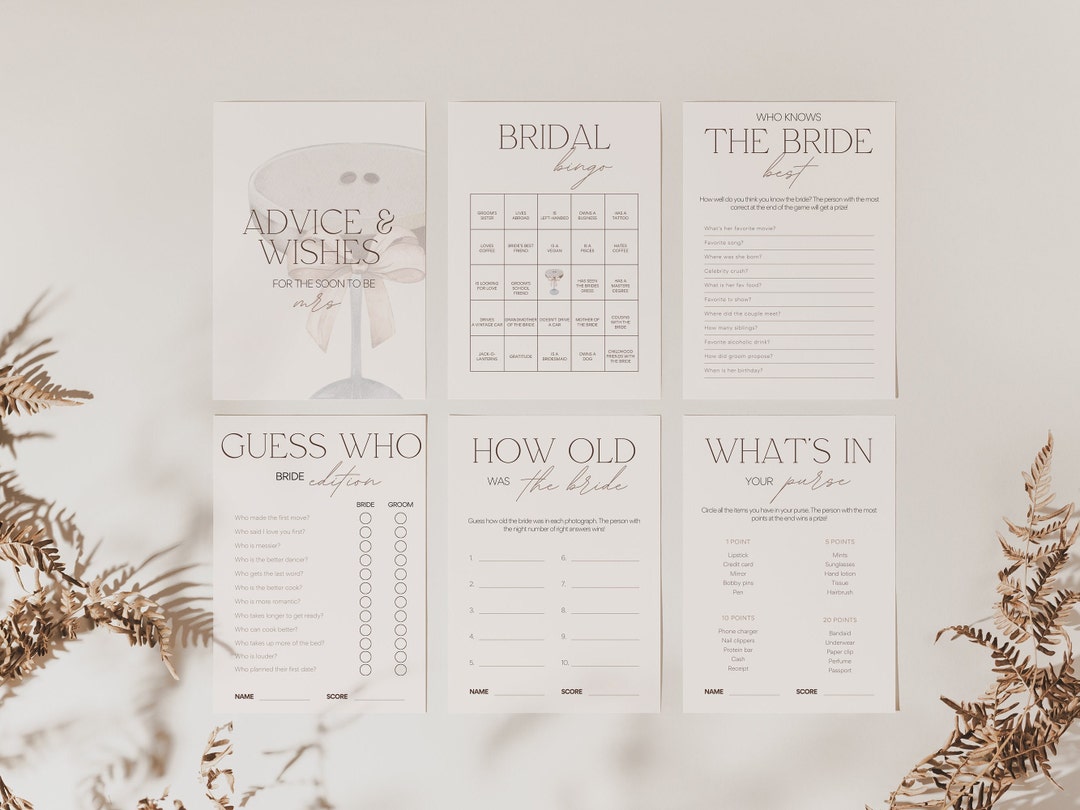 Love is Brewing Bridal Shower Games, Printable Wedding Shower Games ...