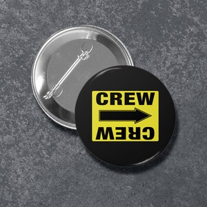 CREW Sign Button Gift for Filmmaker Film Cinematographer Movie Cinema ...