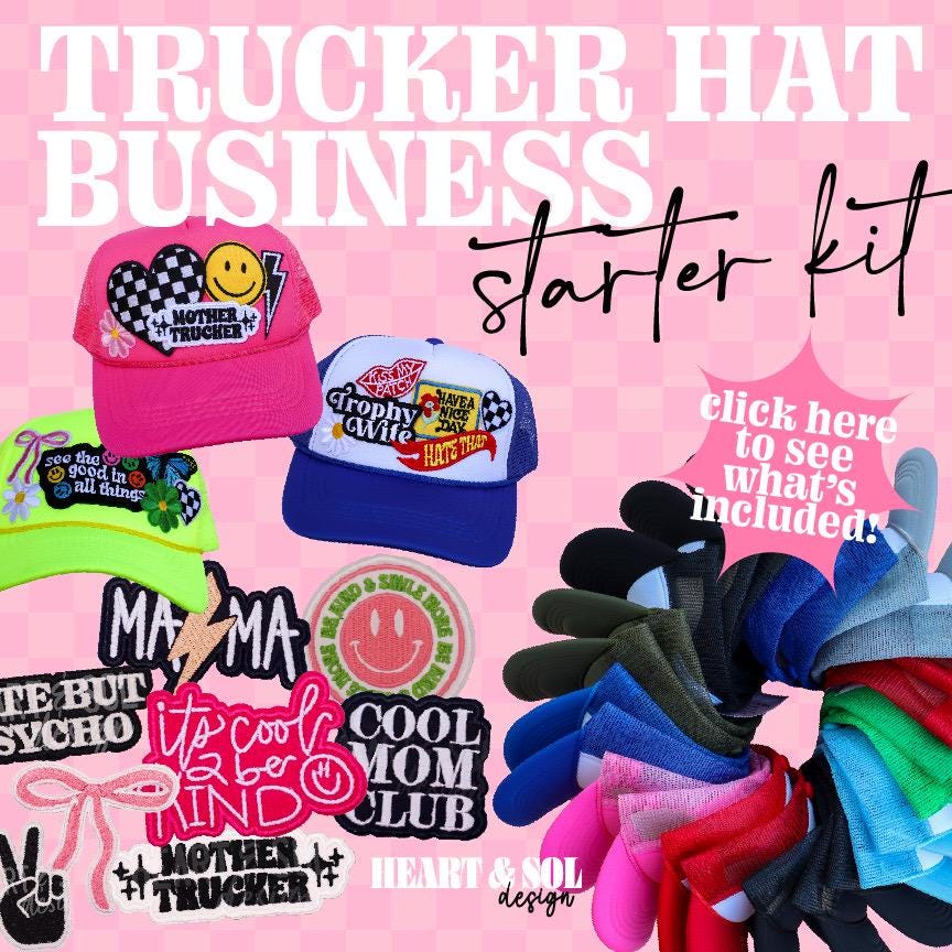 Trucker Hat Start up Kit|trucker Hat Business|how to Start a Hat Bar ...