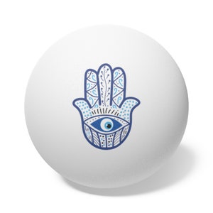 Hamsa Evil Eye Ain Ha'ra - Ping Pong Balls, 6 Pcs - by Fall Out Prints ...