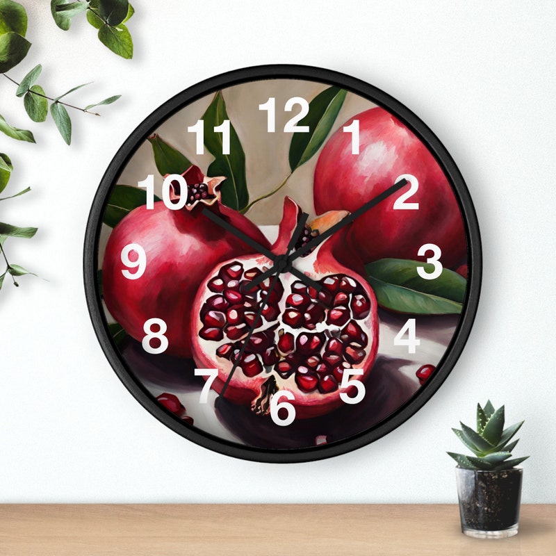 Pomegranate Clock - Etsy