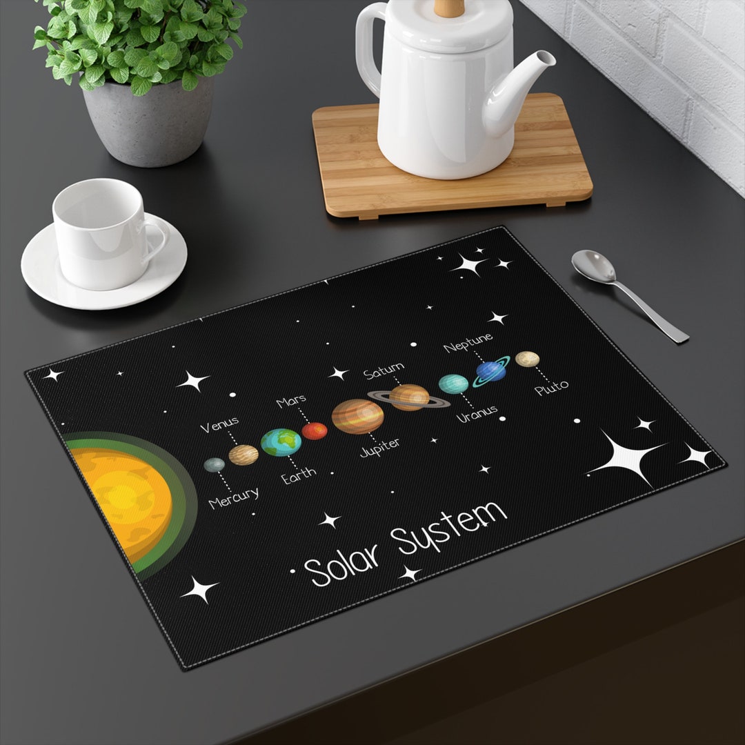 Solar System Planets Galaxy Universe Earth Placemat, 1pc by Far Out ...