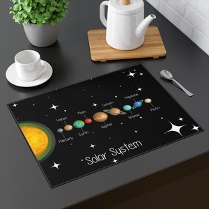 Solar System Planets Galaxy Universe Earth Placemat, 1pc by Far Out ...