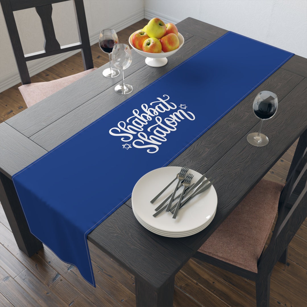Shabbat Shalom Table Runner: A Stunning Shabbos Event Accessory ...