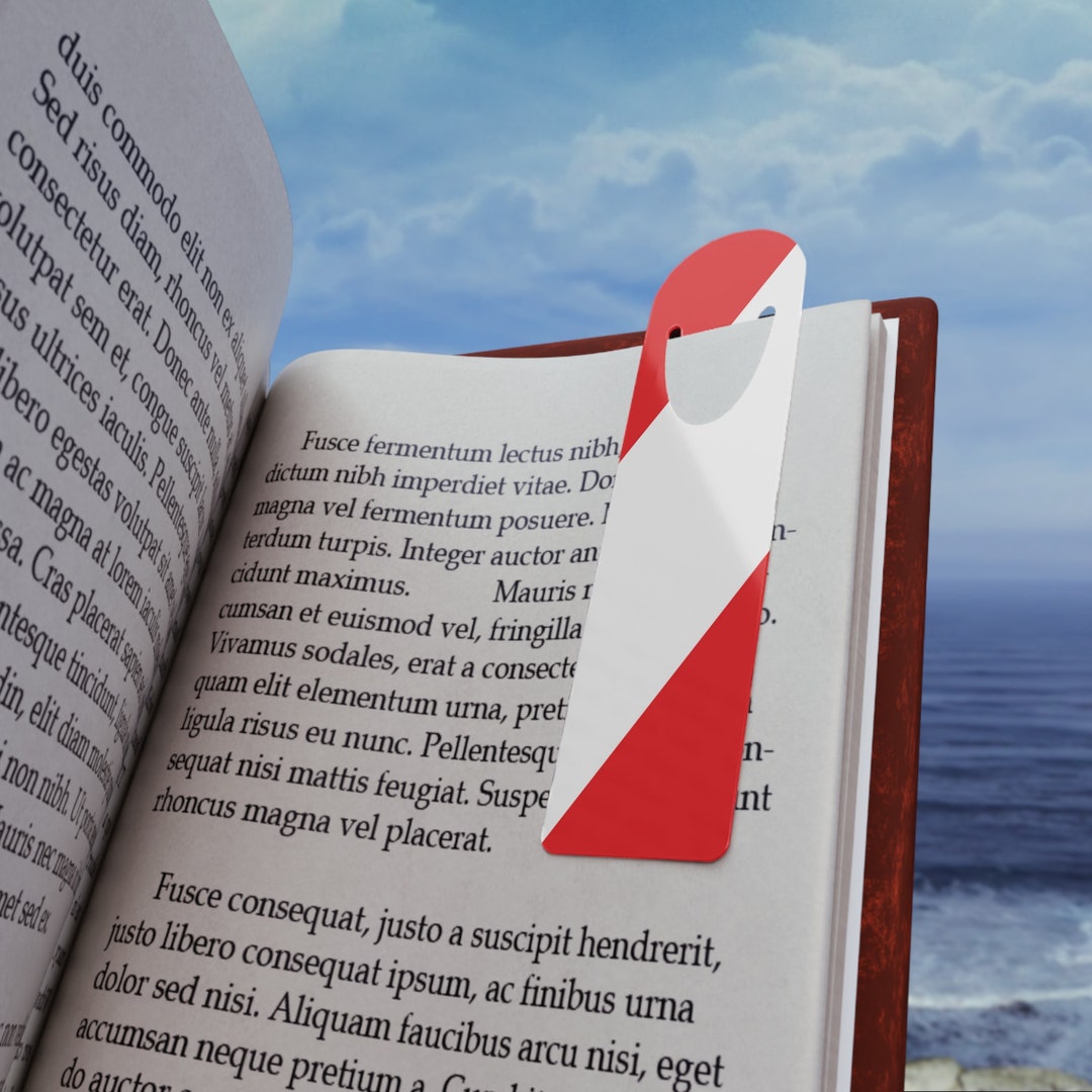 Aluminum Bookmark With Scuba Diver Down Flag Design, Robust Page Holder ...