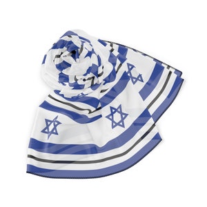 Israeli Flag Jewish Judaism Judaica Israel Israeli Art Poly Scarf by ...