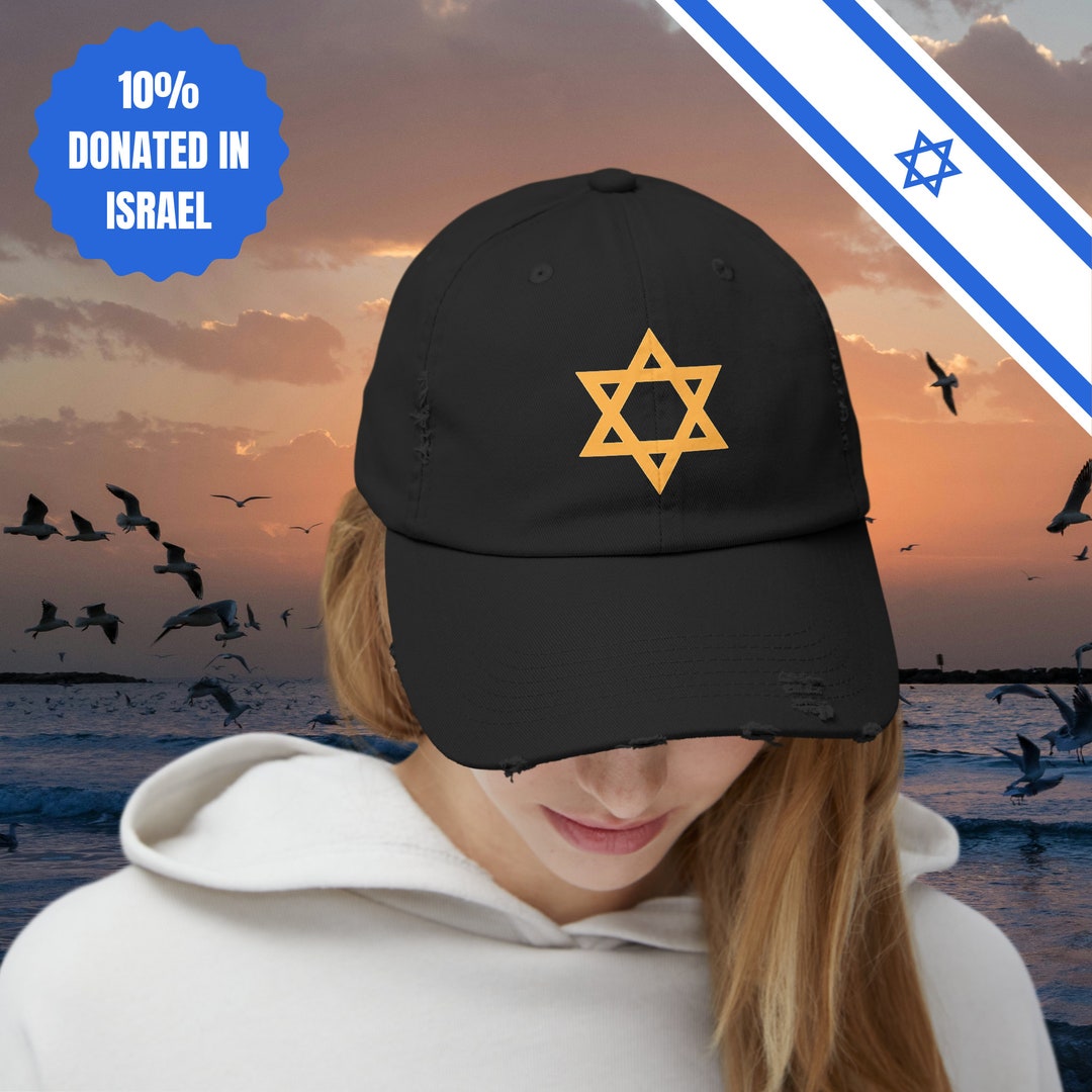 Star of David Hat Distressed Cap Stand With Us United Zionism Zionist ...