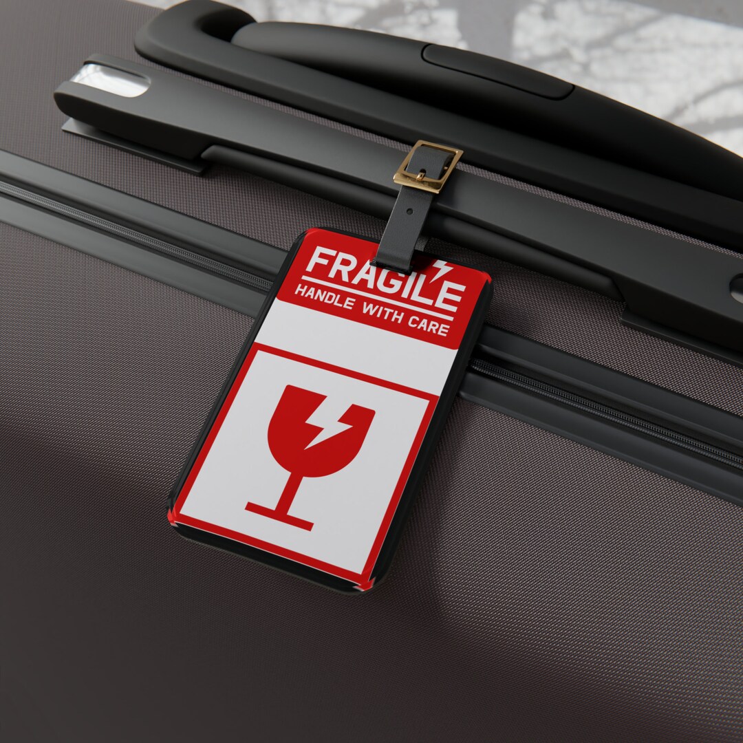 Fragile Handle With Care Red and White | Travel Tags Identification ...