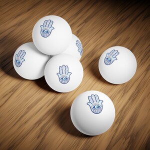 Hamsa Evil Eye Ain Ha'ra - Ping Pong Balls, 6 Pcs - by Fall Out Prints ...