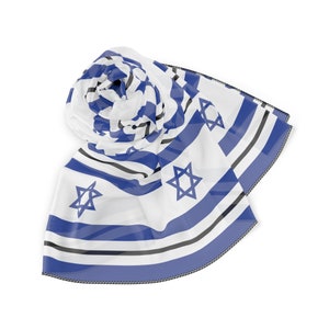 Israeli Flag Jewish Judaism Judaica Israel Israeli Art Poly Scarf by ...