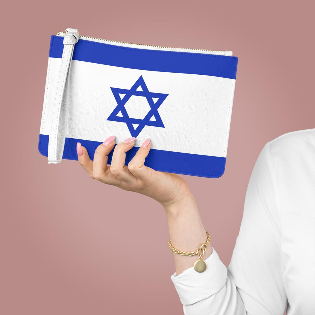 Israeli Flag Clutch Bag, Israel Handbag Purse Shoulder Bag, Jewish ...