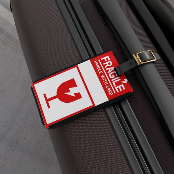 Leather Luggage Tag - Etsy