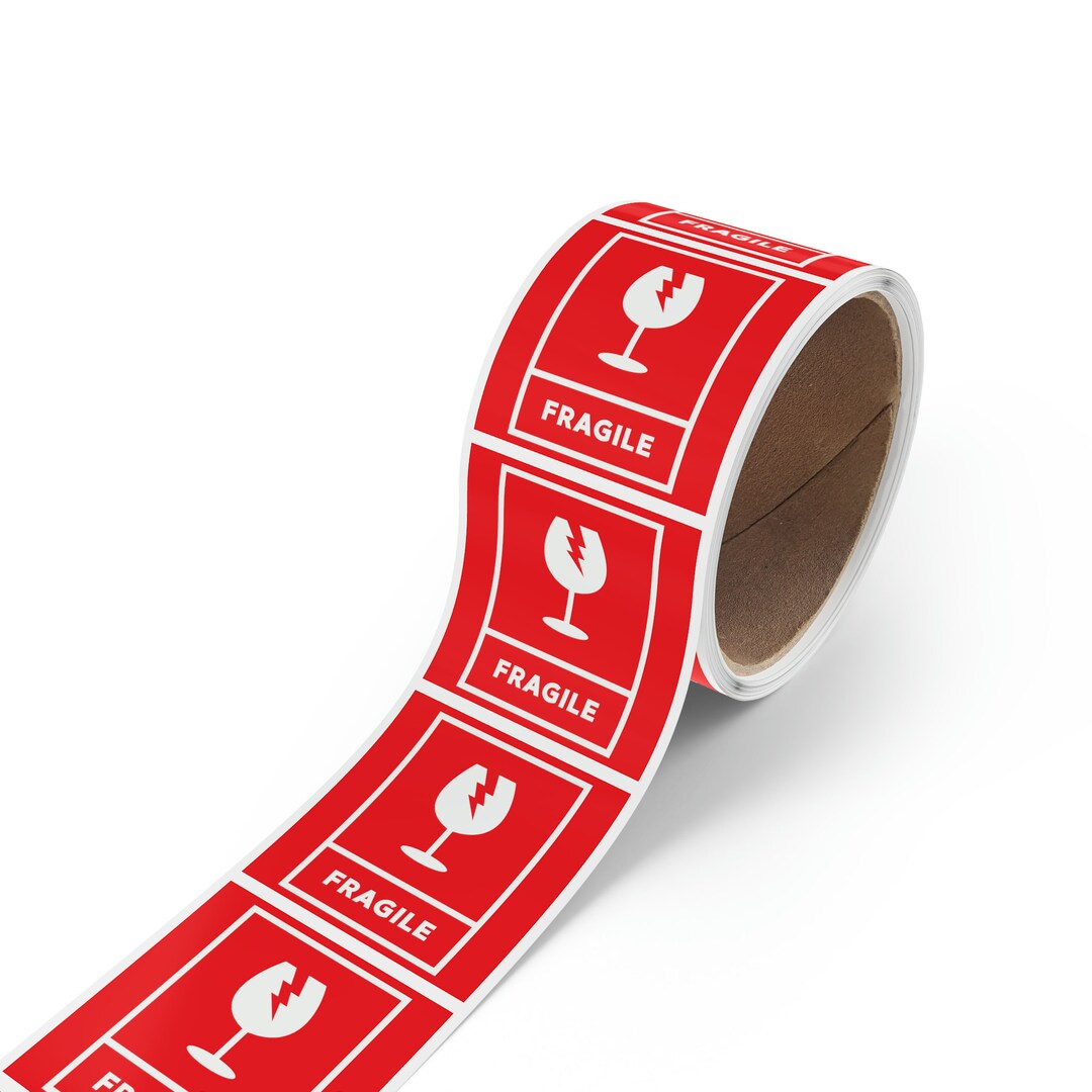 Fragile Travel Moving Fragil Square Sticker Label Rolls Bulk - Etsy