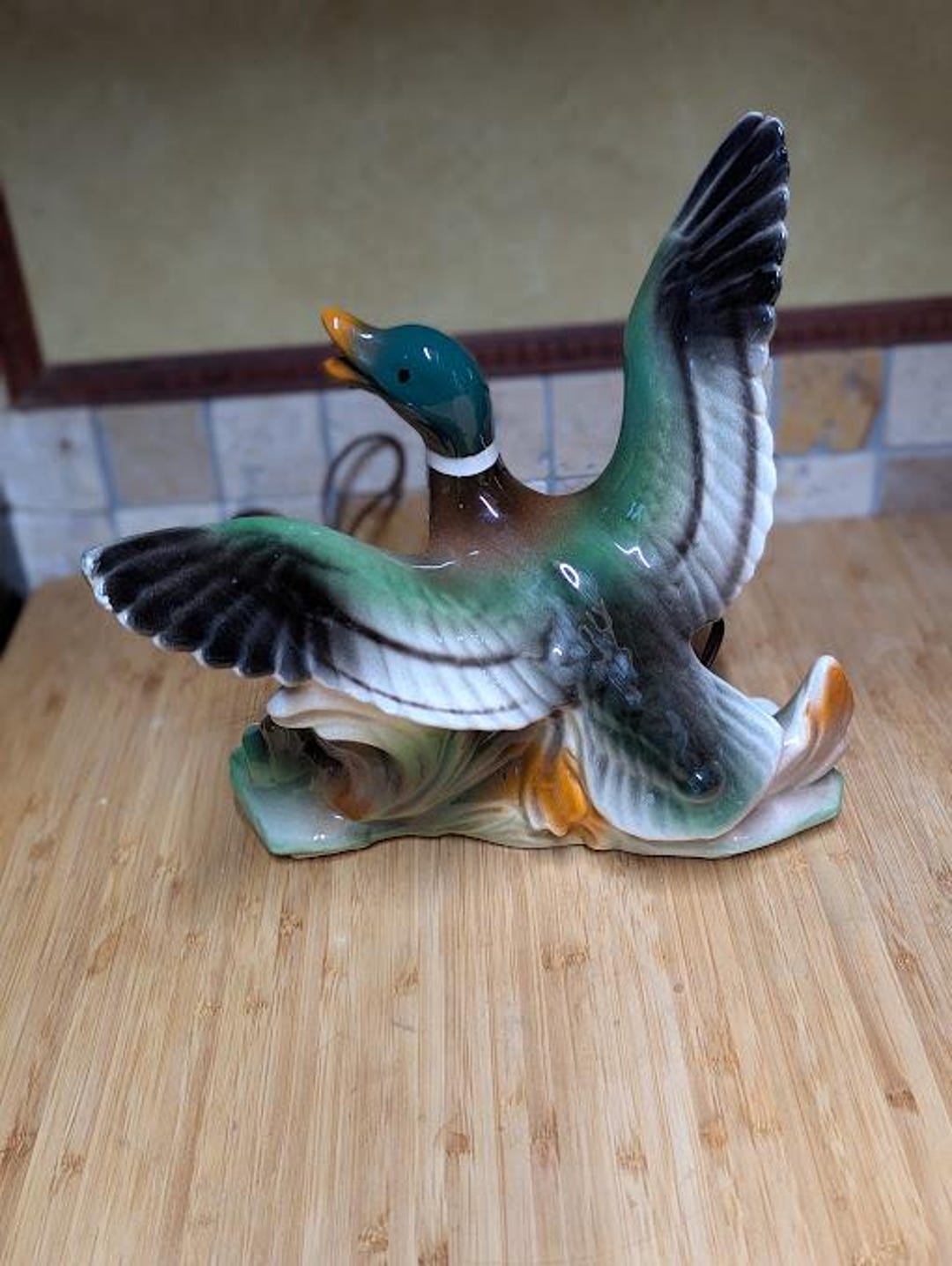 Vintage TV Lane and Co Mallard Duck Lamp - Etsy