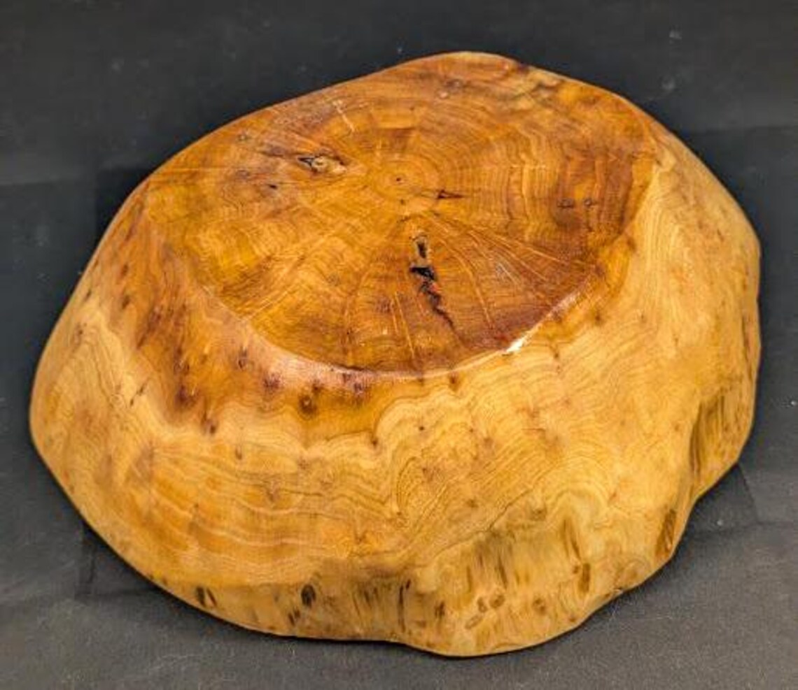 Wooden Bowl Hand Turned Burl Wood - Etsy