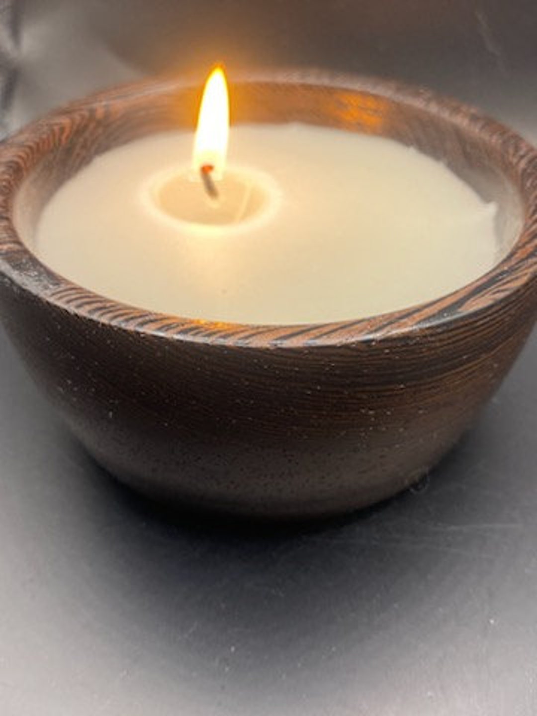 Beeswax Candle With Handmade Container - Etsy