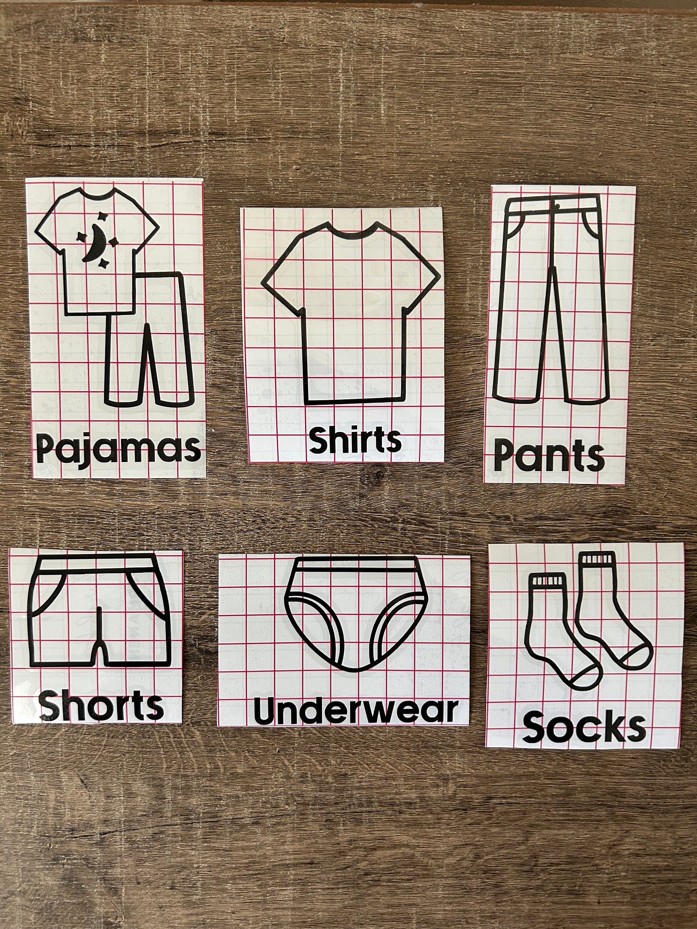 Kids Dresser Drawer Clothing Labels / Permanent Vinyl Decals for ...