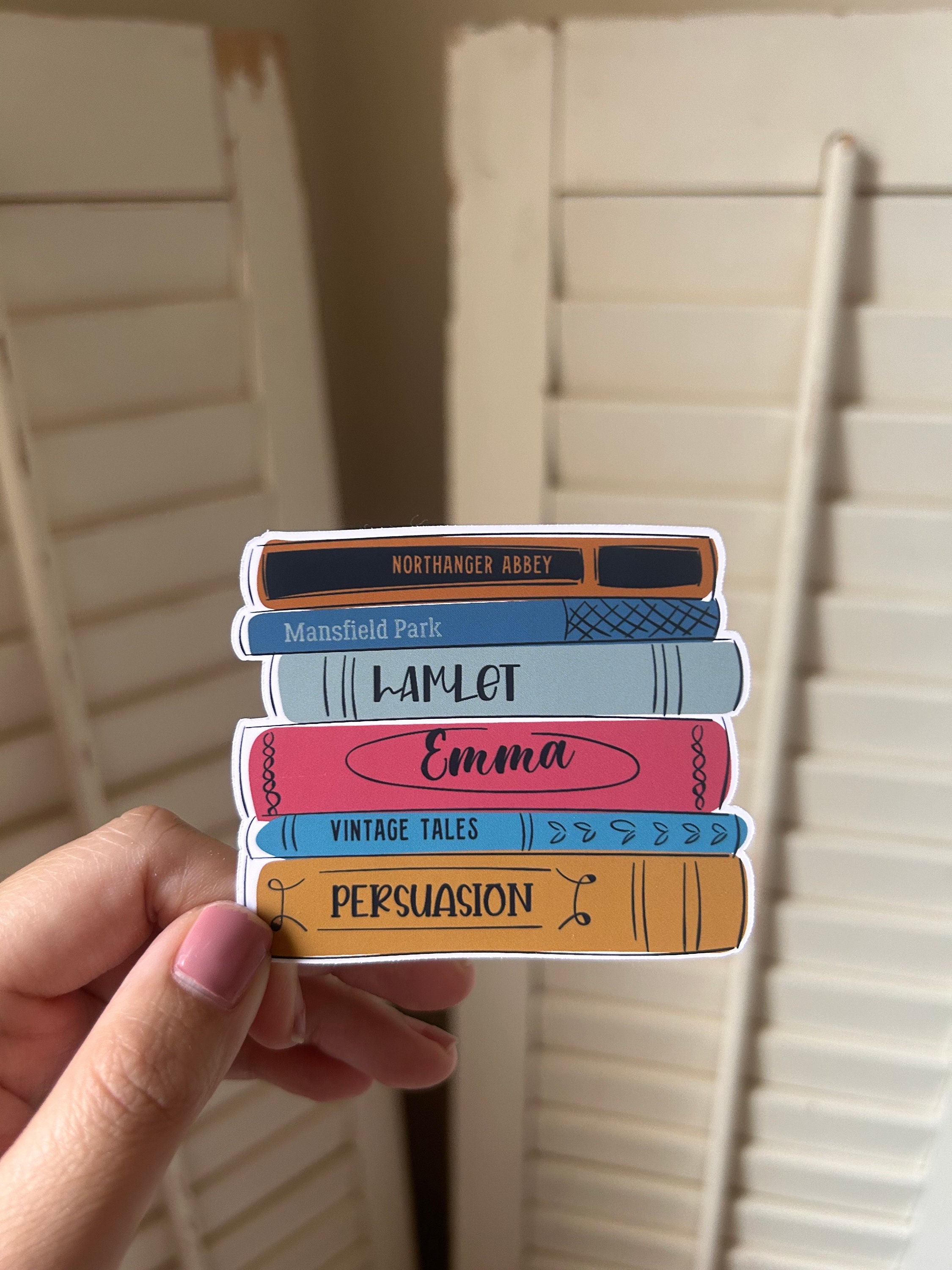 The Classics Book Stack Die-cut Sticker matte Finish - Etsy