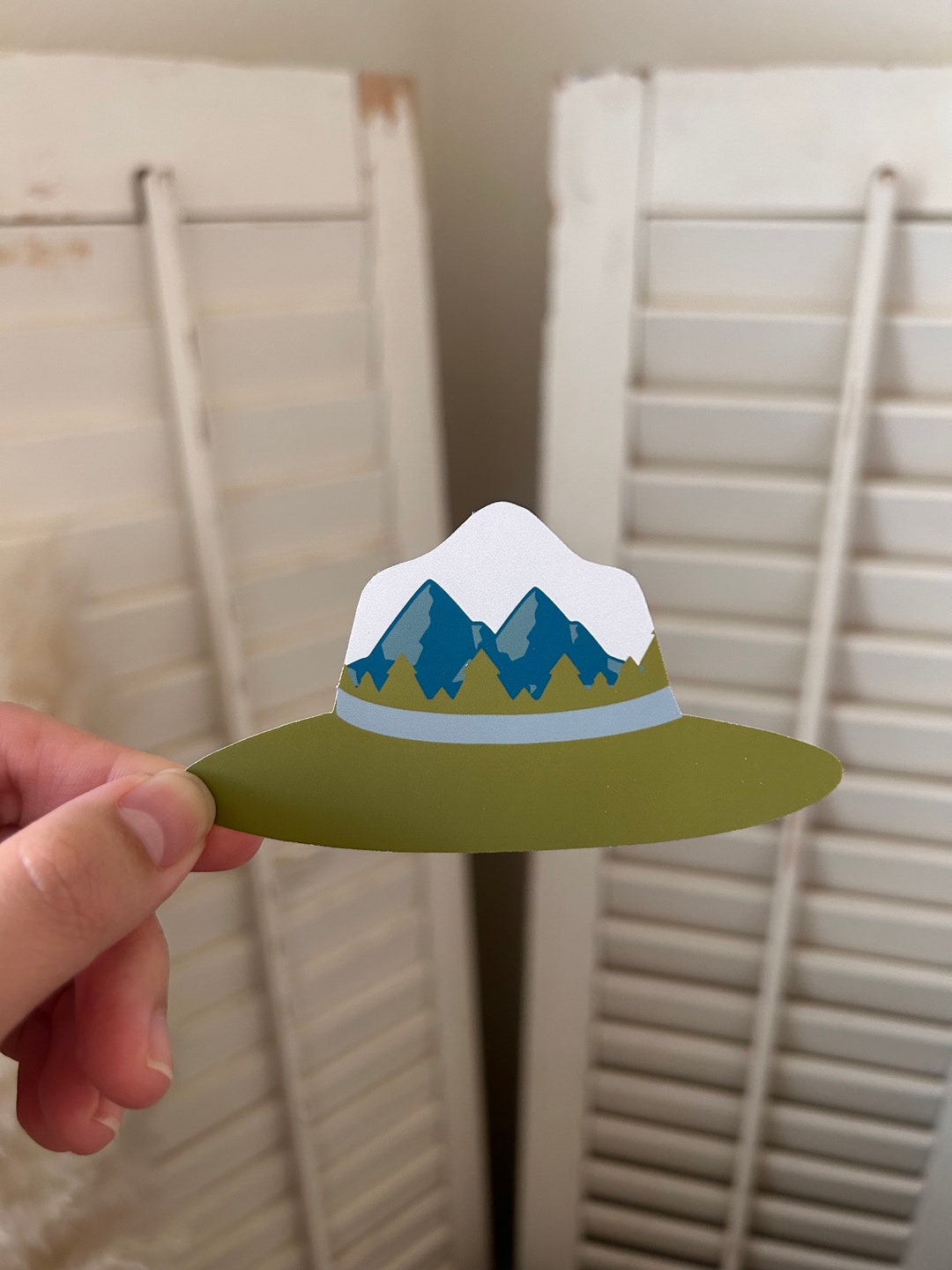 Park Ranger Hat Mountain Range Die-cut Sticker matte Finish - Etsy