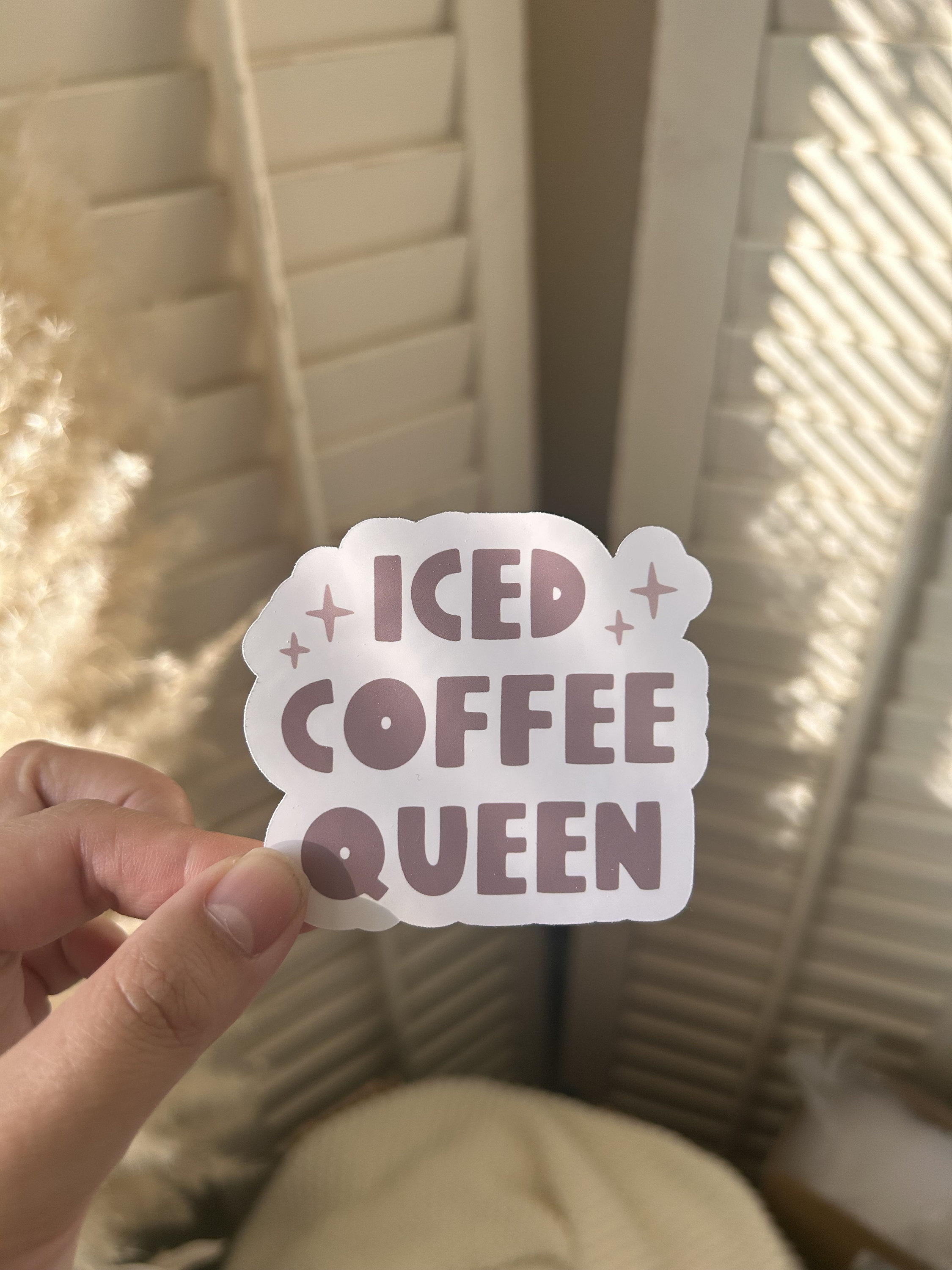 Iced Coffee Queen Die-cut Sticker matte Finish - Etsy