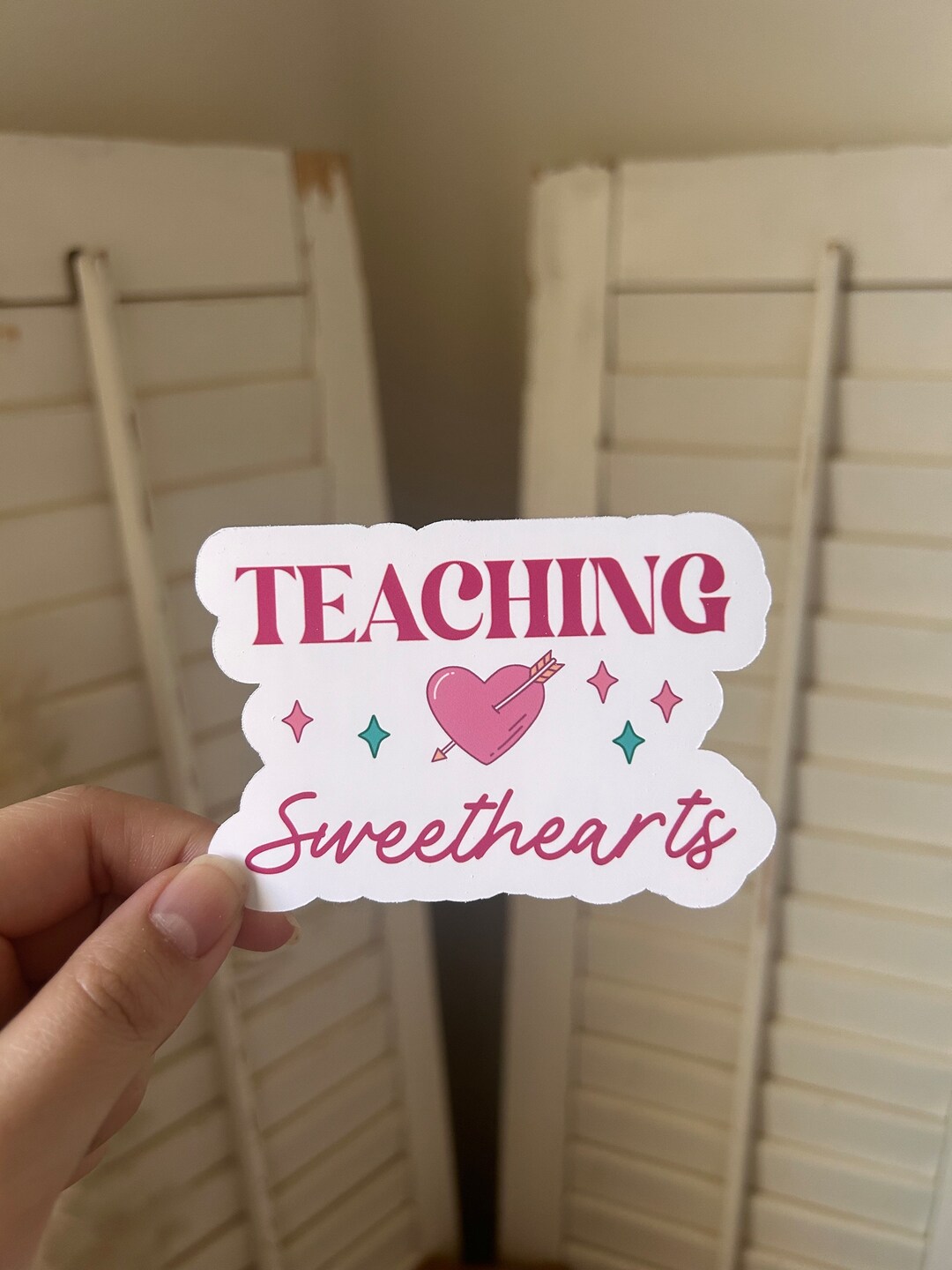 Teaching Sweethearts Valentines Day Die-cut Sticker matte Finish - Etsy