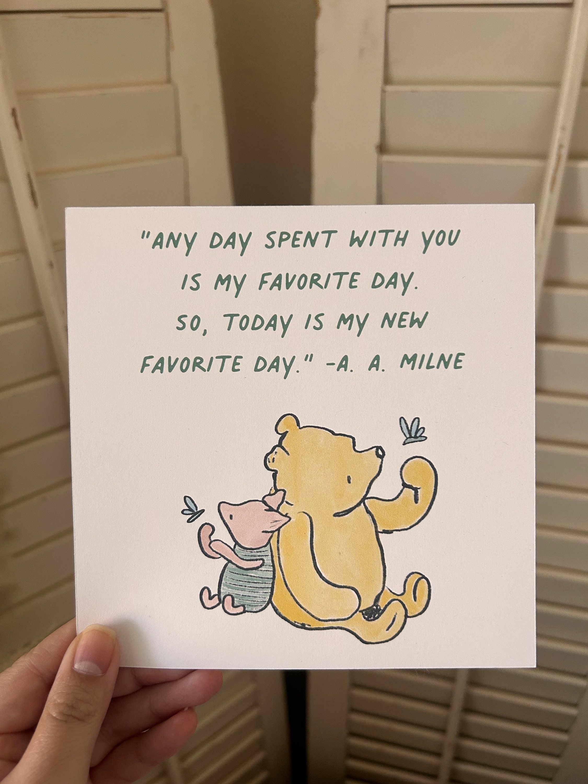 Winnie the Pooh & Piglet Print / any Day Spent With You is My Favorite ...