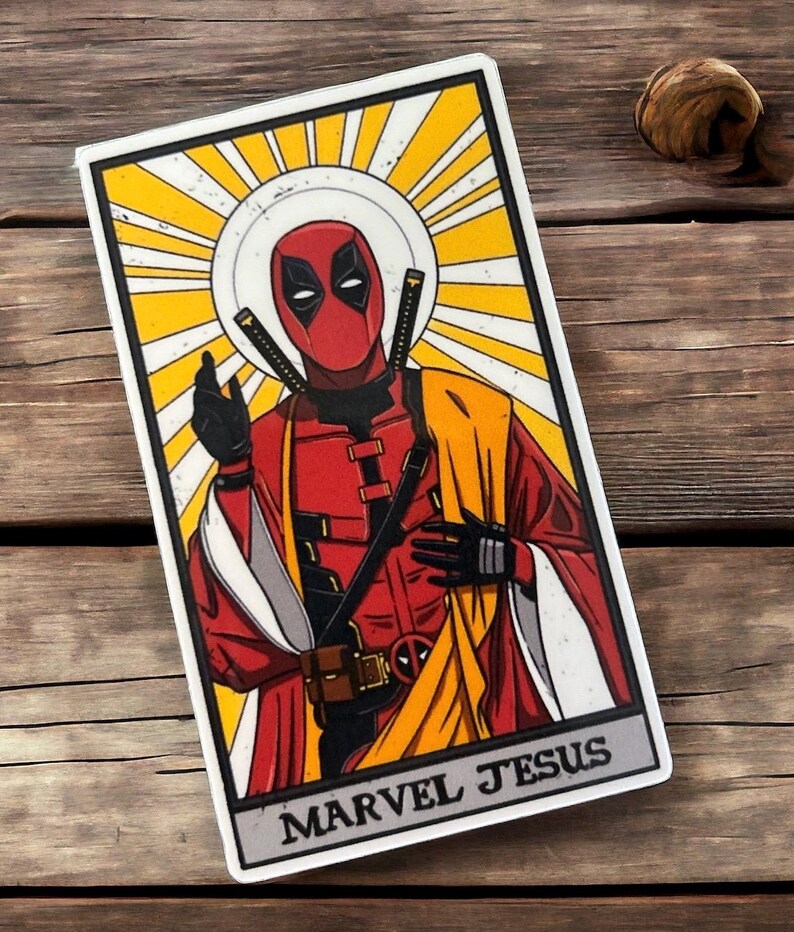 Marvel Jesus L Deadpool L Sticker - Etsy