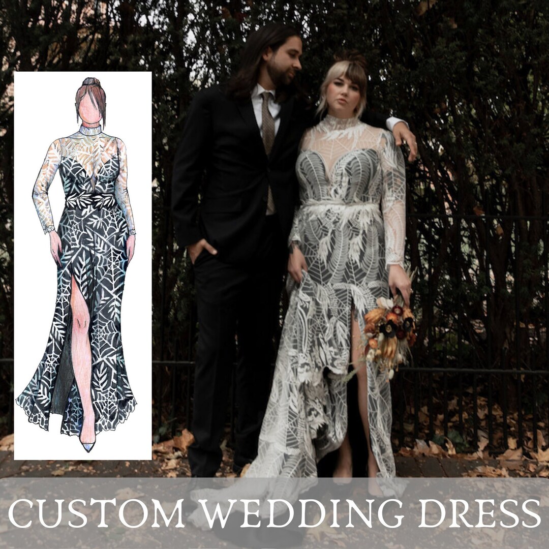 Custom Wedding Dress Idea to Reality, Fashion Illustration of Your ...