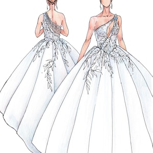 Custom Fashion Design Sketch | Personalizable Sketch From Photo - Etsy