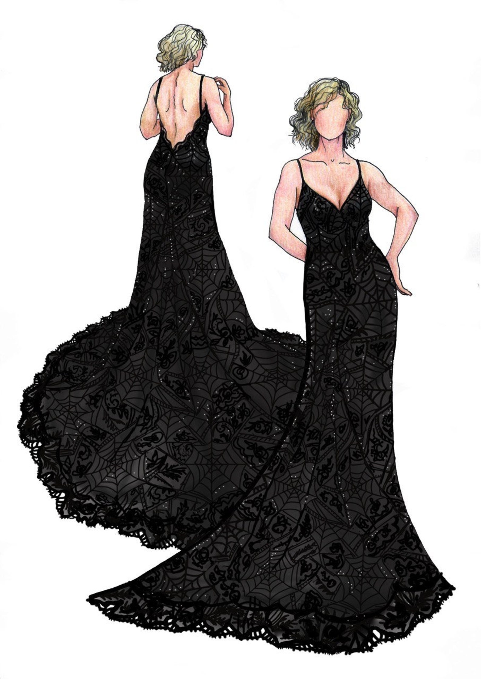 Custom Fashion Design Sketch Personalisable Sketch From Photo - Etsy