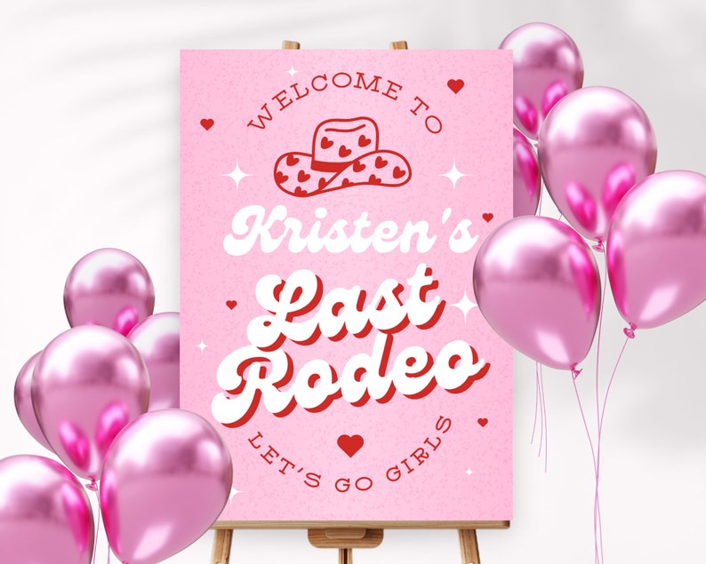 Last Rodeo Bachelorette, Bridal Shower, Welcome Sign, Bachelorette Sign ...