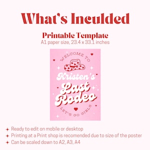 Last Rodeo Bachelorette, Bridal Shower, Welcome Sign, Bachelorette Sign ...