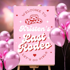 Last Rodeo Bachelorette, Bridal Shower, Welcome Sign, Bachelorette Sign ...
