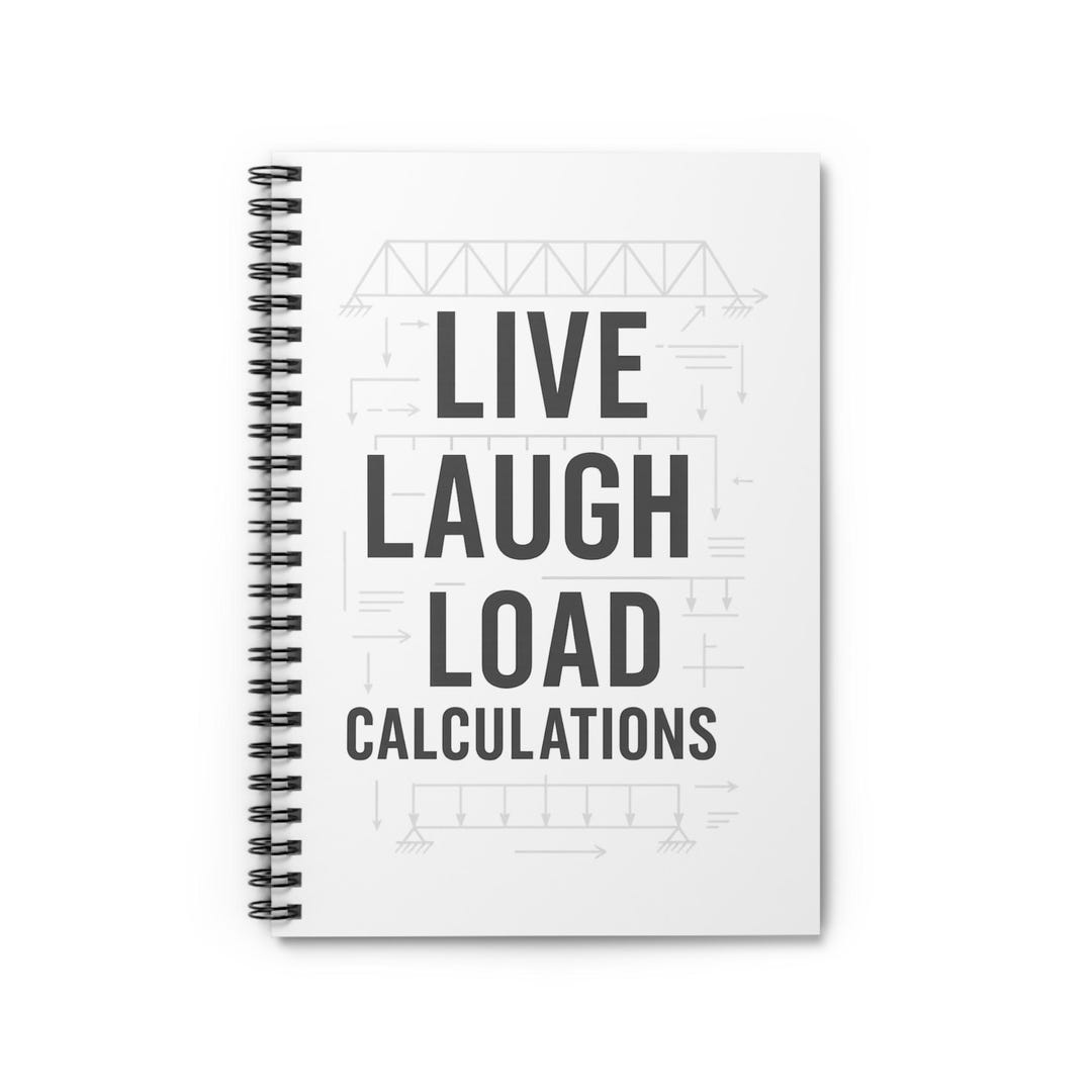Live Laugh Load Calculations | Inspirational Spiral Notebook for ...