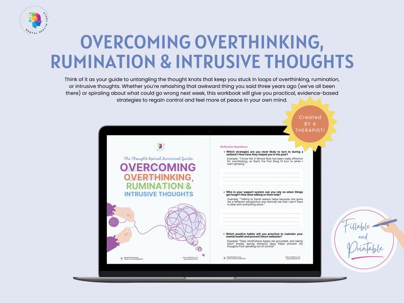 Stop Overthinking Now – Calm Racing Thoughts, Anxiety | 75-page CBT ...