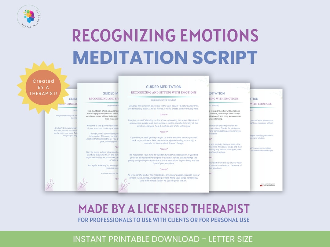 Guided Meditation Script Recognizing and Sitting With Emotions ...