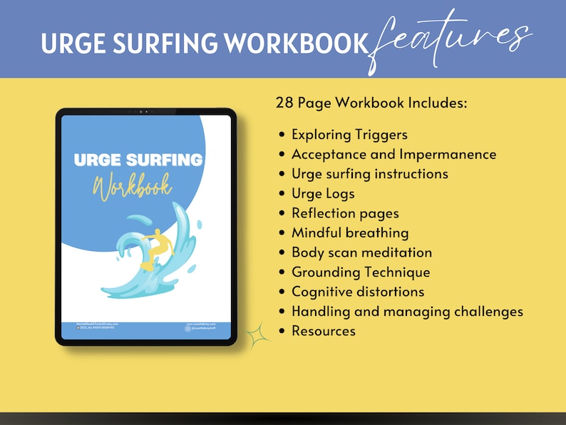 Urge Surfing Workbook Recovery From Addictive and - Etsy