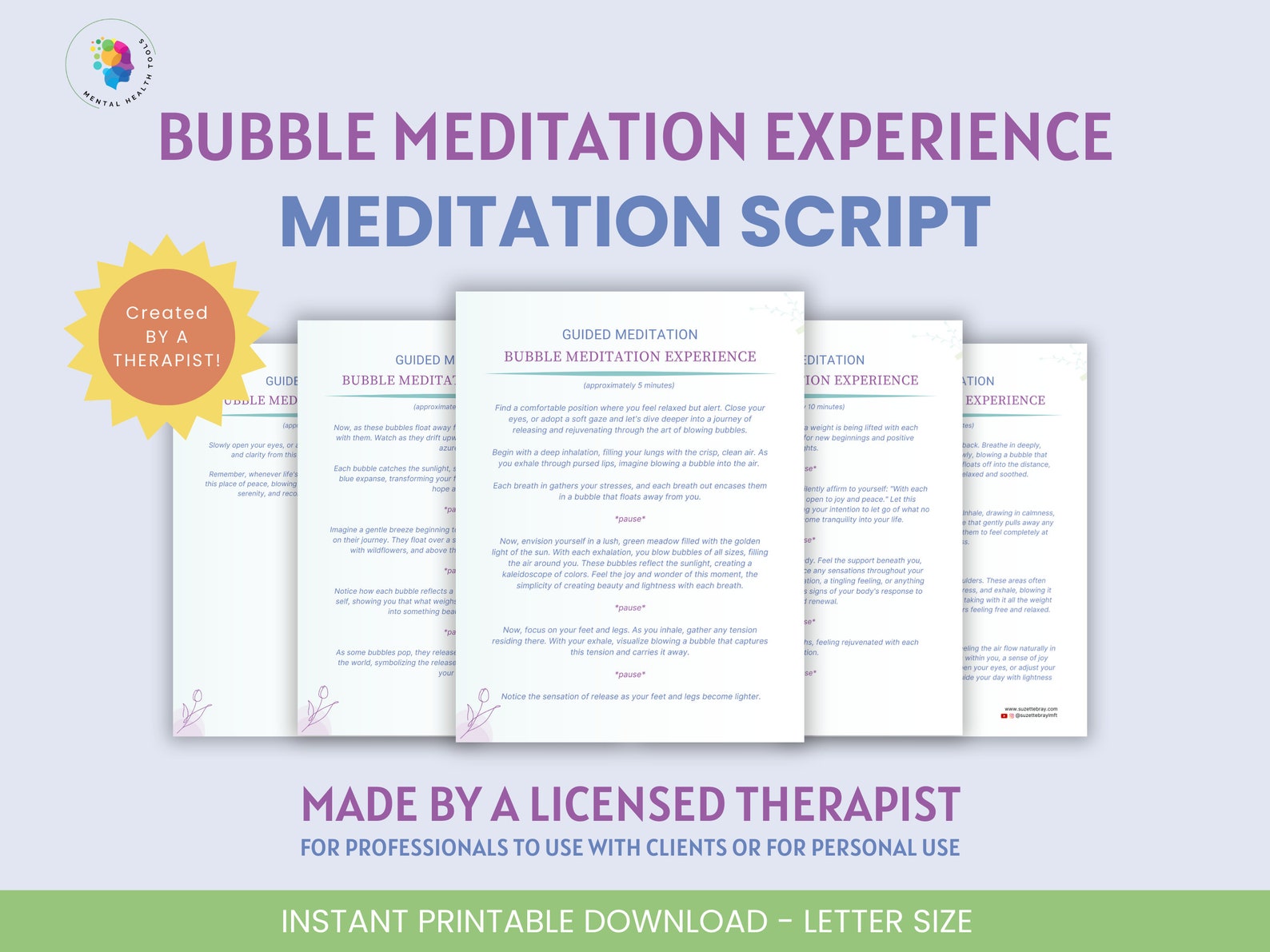 Bubble Meditation Script: Guided Mindfulness Exercise (PDF Pattern) - Etsy