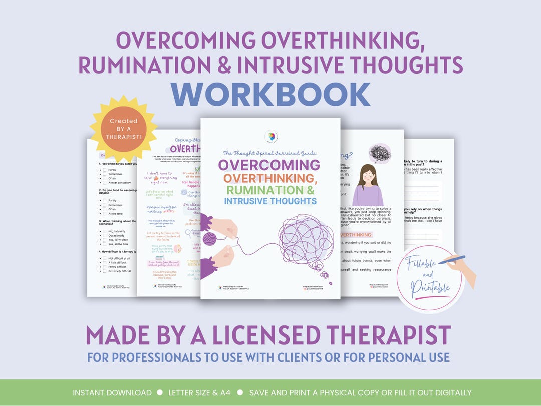 Stop Overthinking Now – Calm Racing Thoughts, Anxiety | 75-page CBT ...