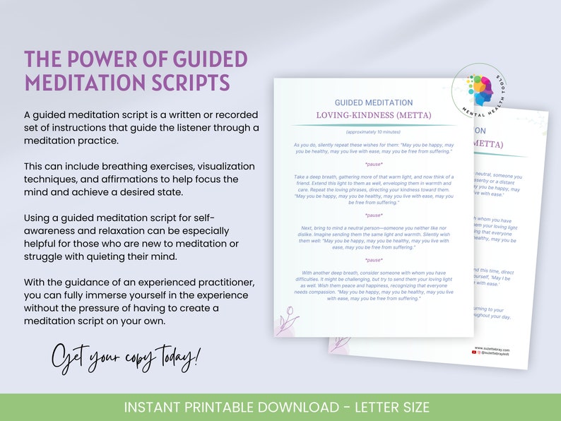 Loving Kindness Meditation Script: Metta Self-compassion (digital ...