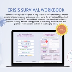 DBT Toolkit Distress Tolerance and Crisis Survival Workbook Reducing ...