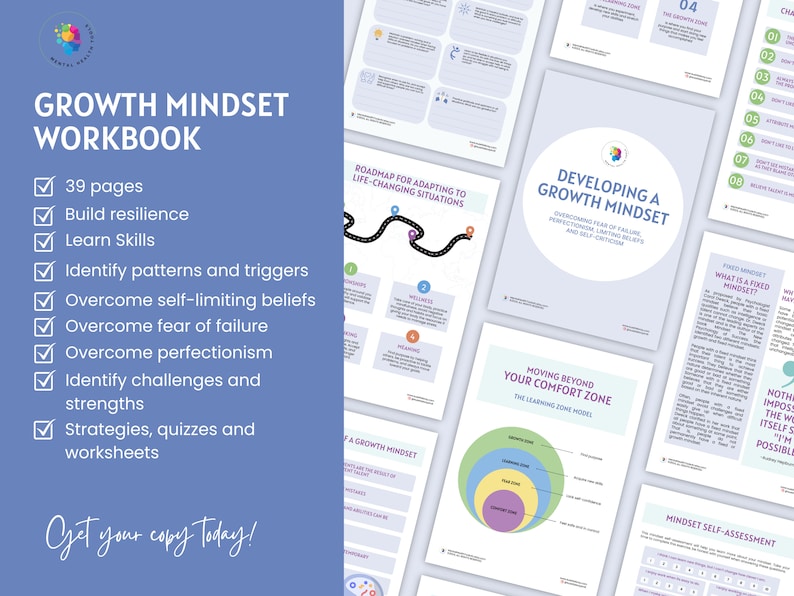 Growth Mindset Workbook: Build Resilience (PDF Pattern) - Etsy