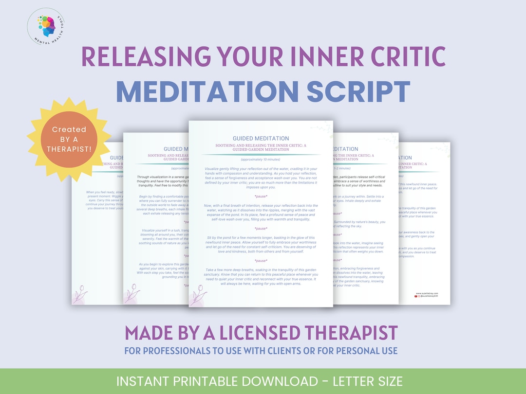 Guided Meditation Script Soothing and Releasing the Inner Critic Self ...