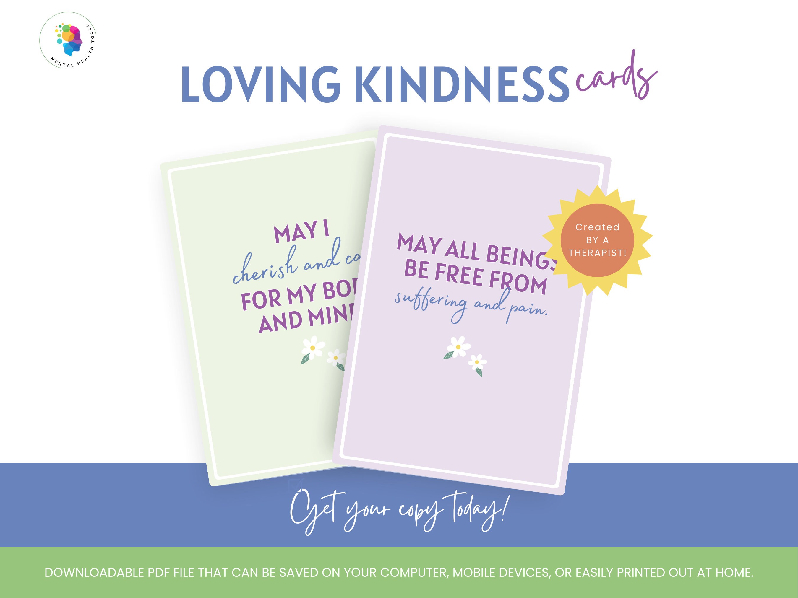 Loving Kindness Intention Setting Affirmations Cards Metta Meditation ...