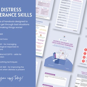 DBT Toolkit Distress Tolerance and Crisis Survival Workbook Reducing ...