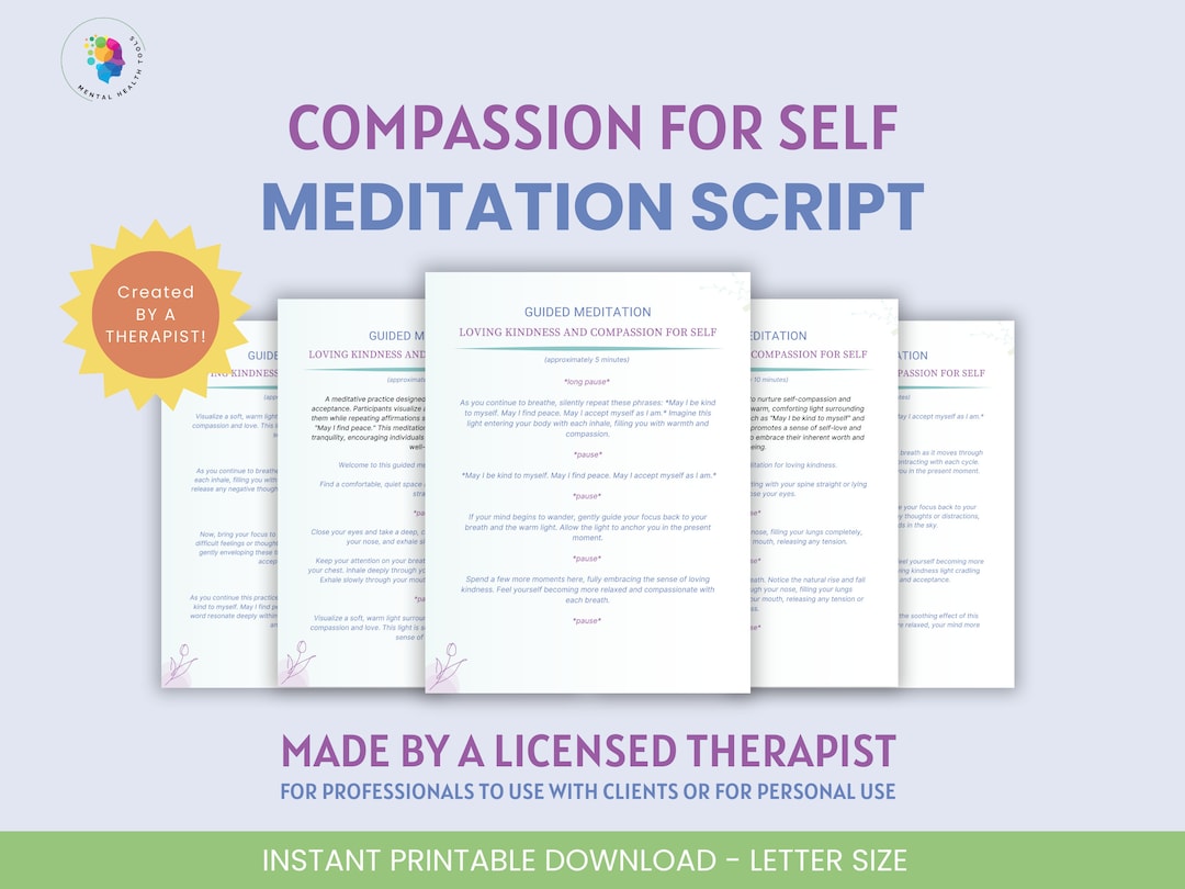 Guided Meditation Script Loving Kindness and Compassion for Self ...