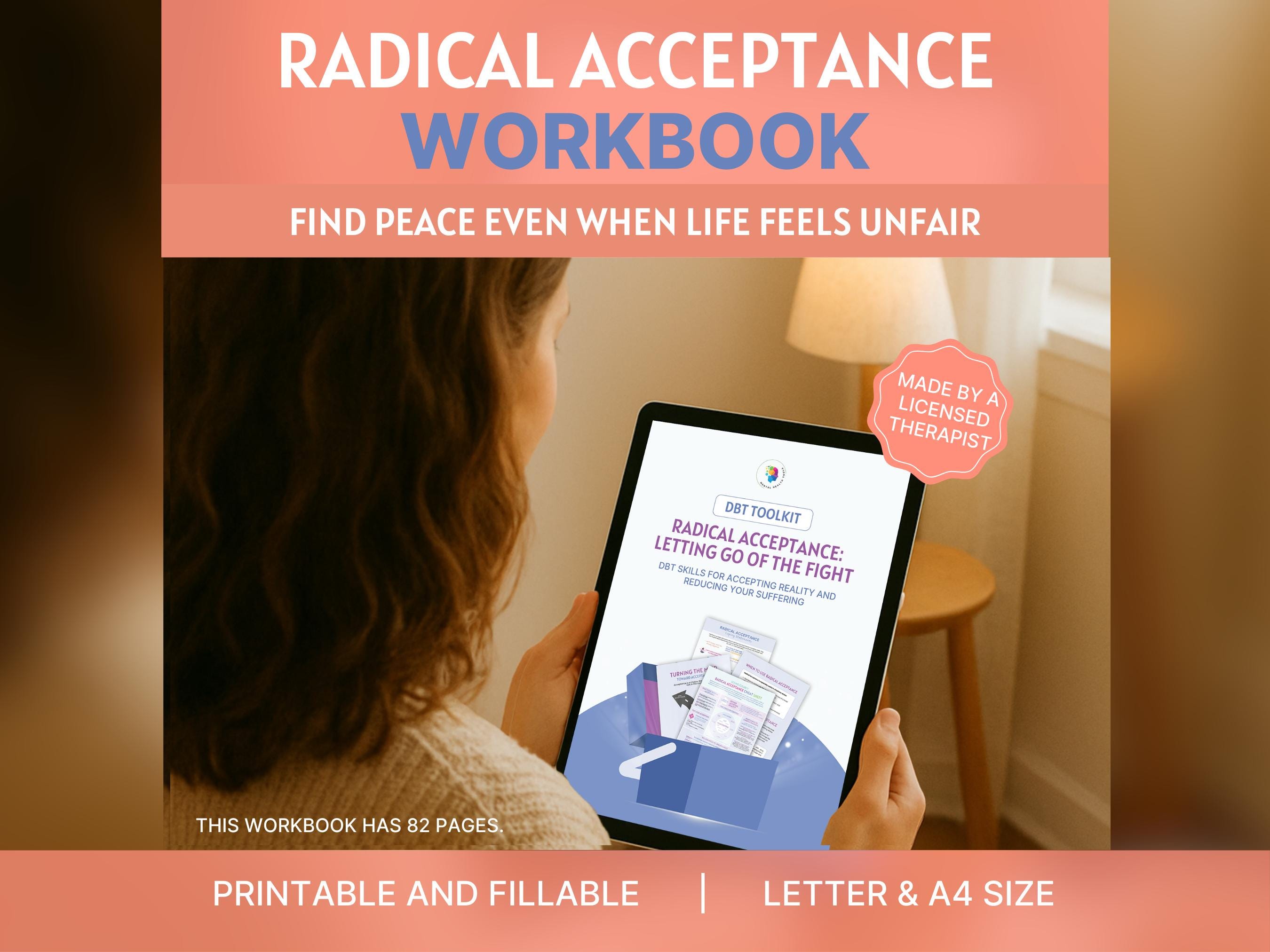 DBT Radical Acceptance Workbook: Emotional Regulation, BPD Support ...